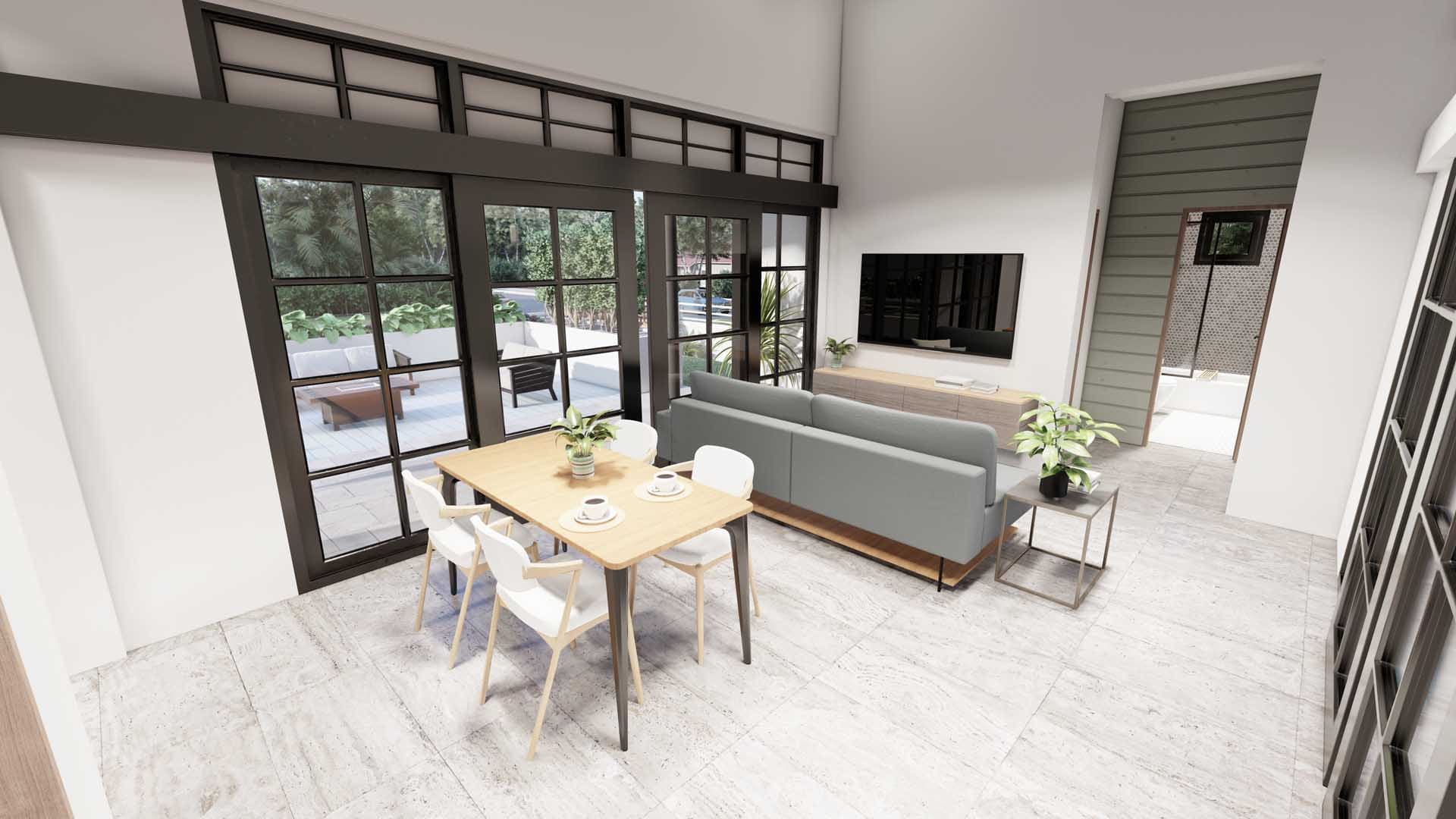 7x13 Meters Small House FLOORPLAN 2 Bedroom House Plan Modern Small ...