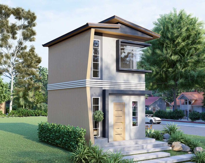 4x5 Meters Small House FLOORPLAN 1 Bedroom House Plan Modern Small ...