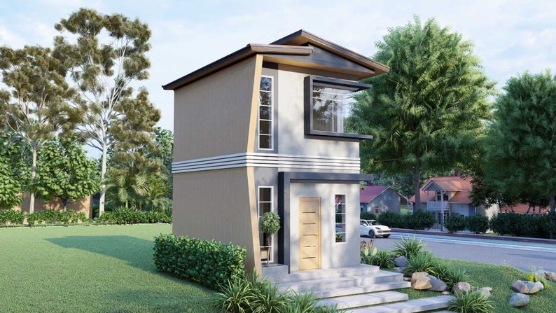 4x5 Meters Small House FLOORPLAN 1 Bedroom House Plan Modern Small ...