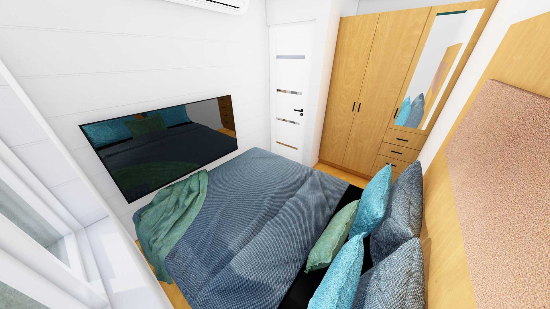 5x5 Meters Small House FLOORPLAN 1 Bedroom House Plan Modern Small ...