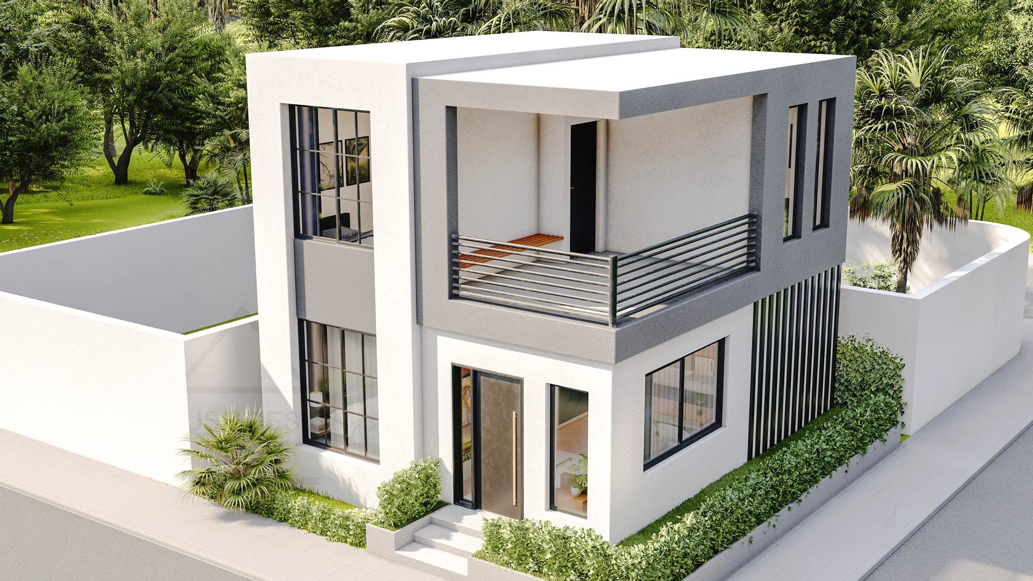 6x7 Meters Small House FLOORPLAN 3 Bedrooms House Plan Modern Small ...