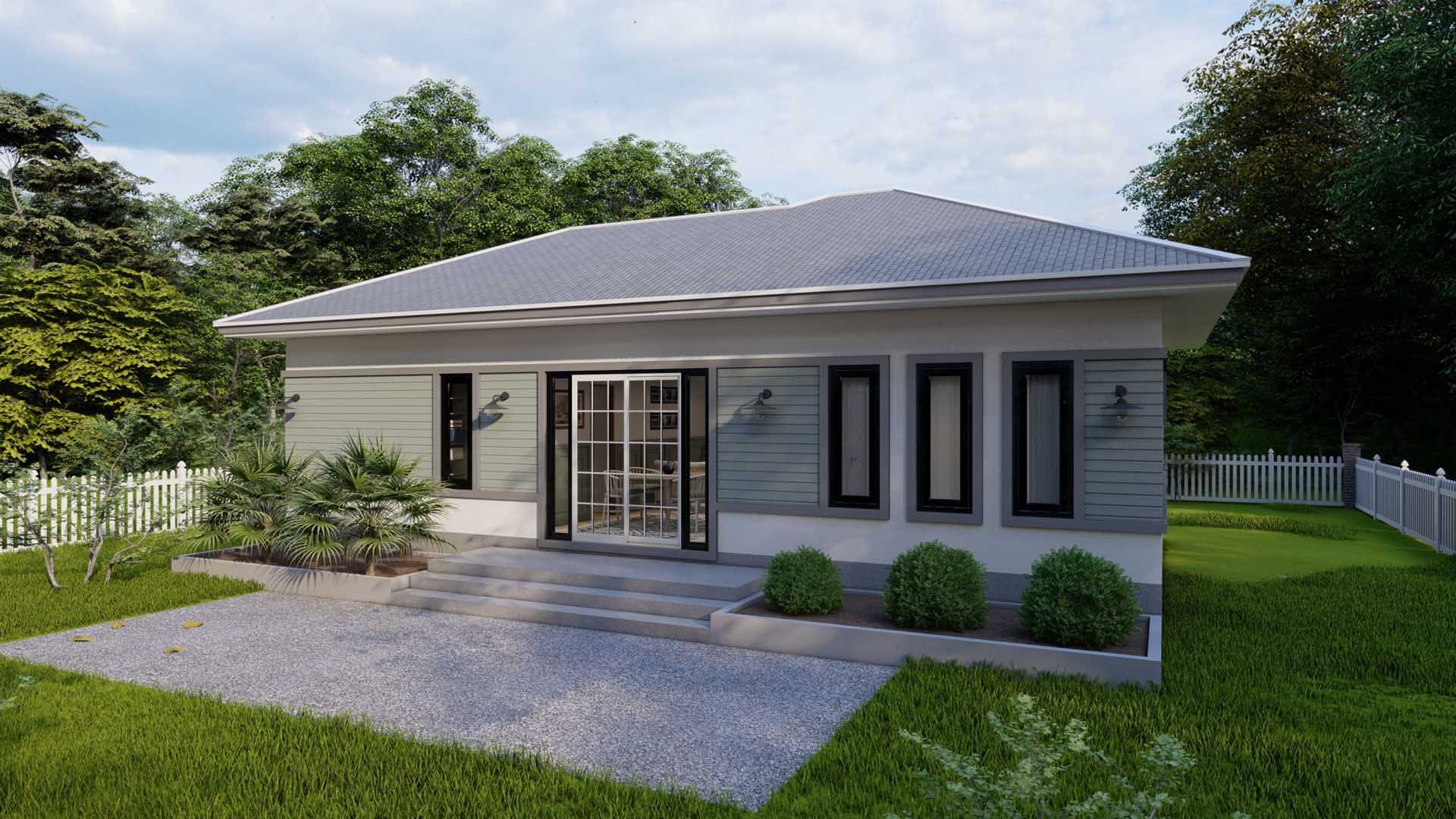 8x12 Meters Small House FLOORPLAN 3 Bedrooms House Plan Modern House 1 Story House - Etsy