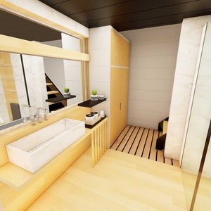 4x10 Meters Tiny House FLOORPLAN 1 Bedroom House Plan Modern Small ...