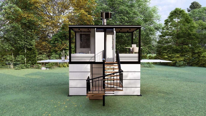 Tiny House Floorplan 2x4 Meters Small House Plan 1 Bedroom House Plan ...