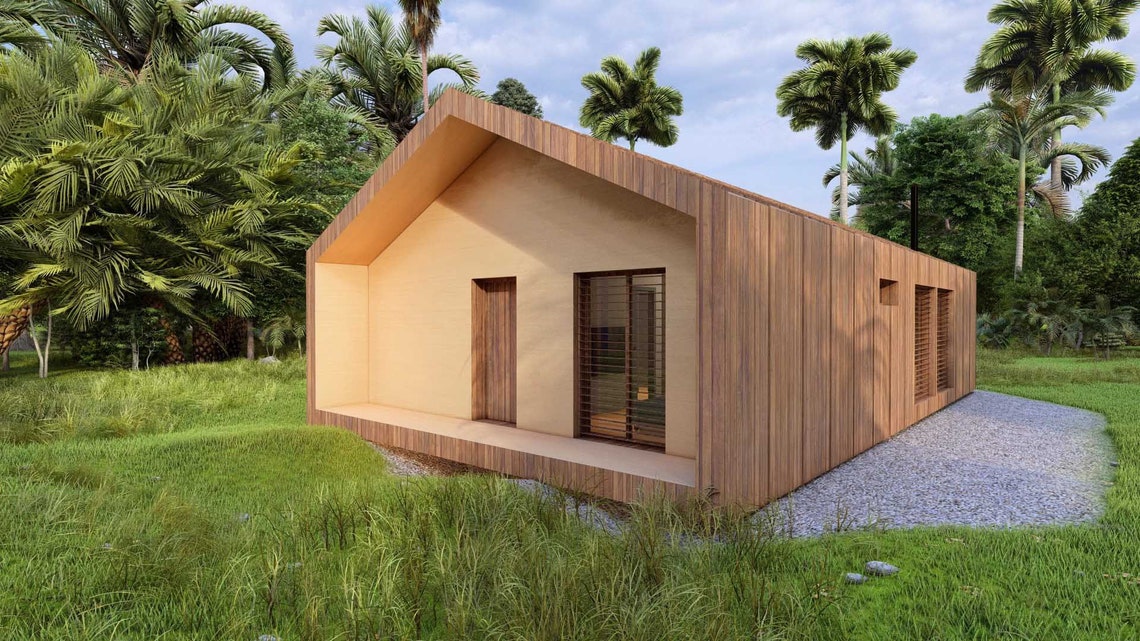 8x10 Meters Small House FLOORPLAN 2 Bedrooms House Plan Modern Small ...