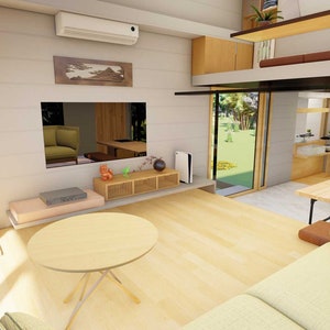 4x10 Meters Tiny House FLOORPLAN 1 Bedroom House Plan Modern Small ...