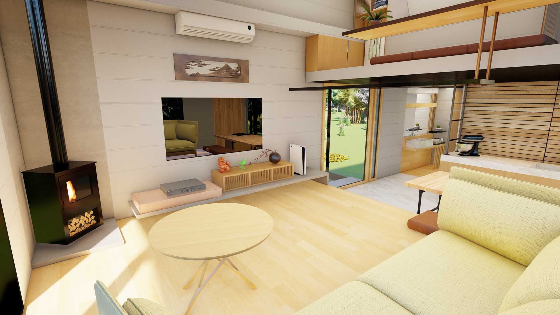4x10 Meters Tiny House FLOORPLAN 1 Bedroom House Plan Modern Small ...