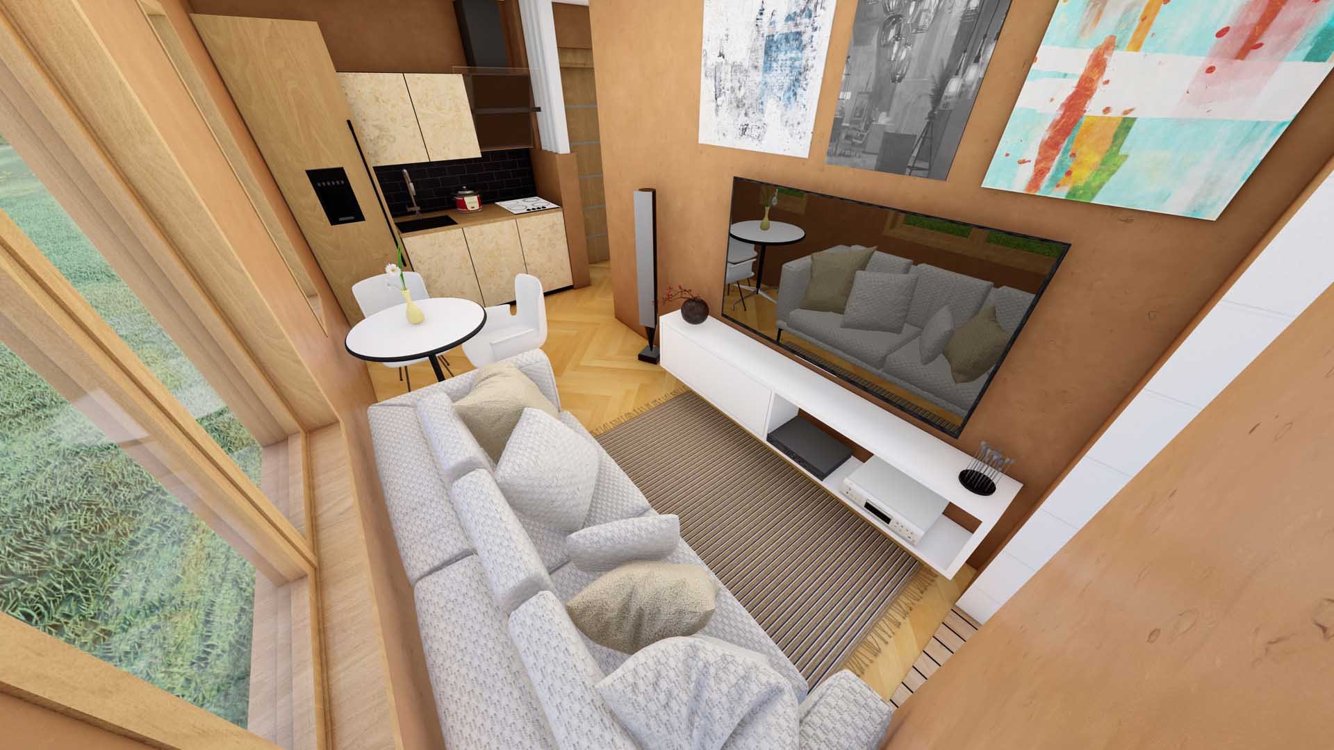 5x5 Meters Small House FLOORPLAN 1 Bedroom House Plan Modern Small ...