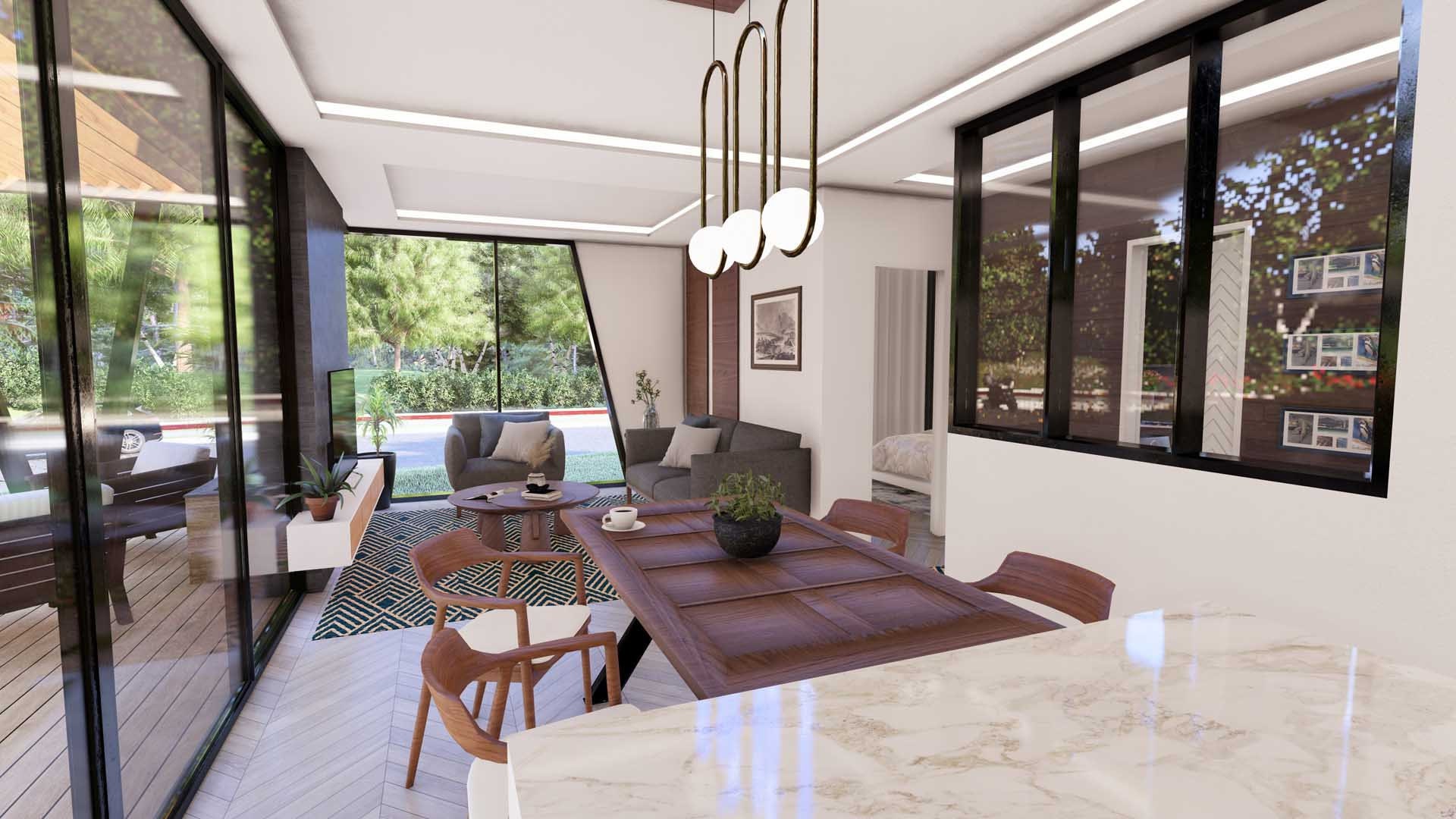 7x9 Meters Cabin House FLOORPLAN 2 Bedroom House Plan Tiny House 1 ...