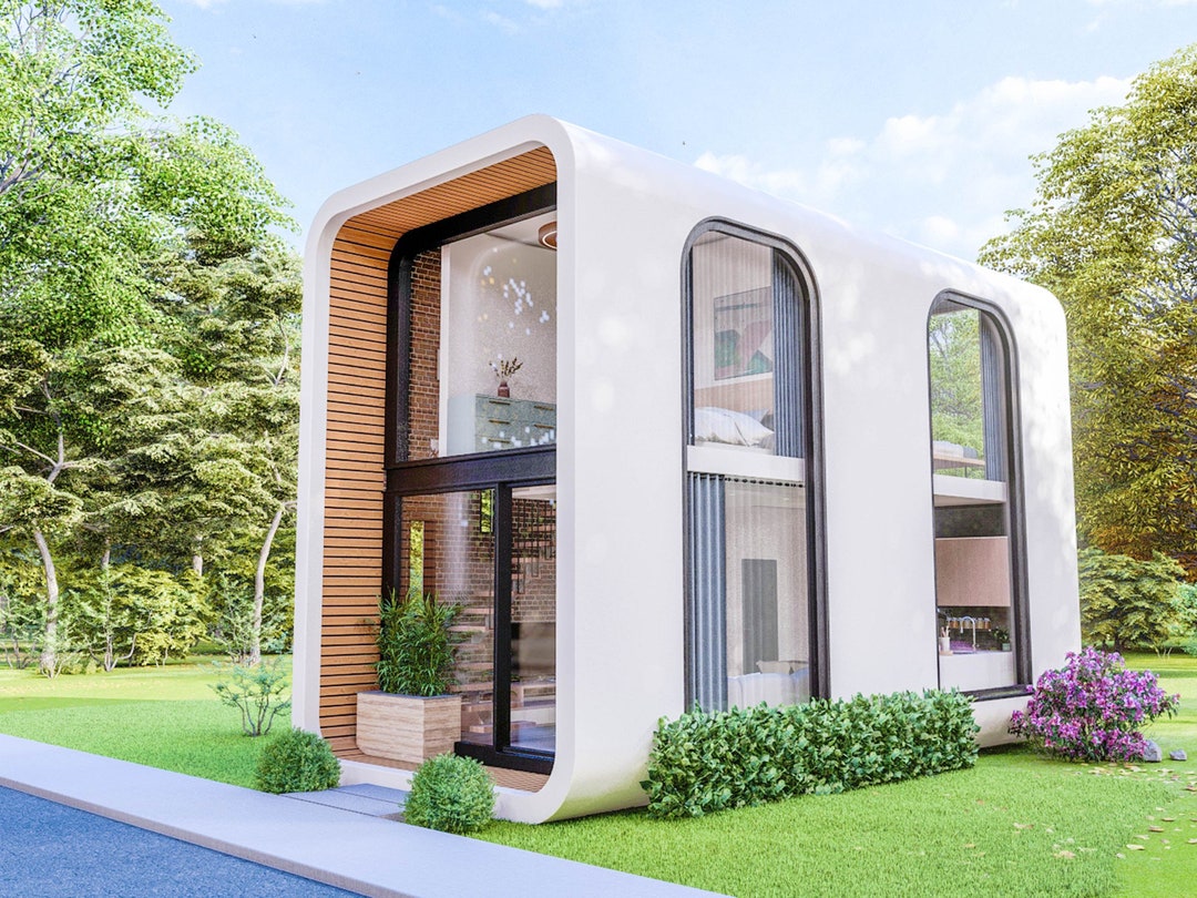 4x7 Meters Small House FLOORPLAN 2 Bedrooms House Plan Modern Small ...