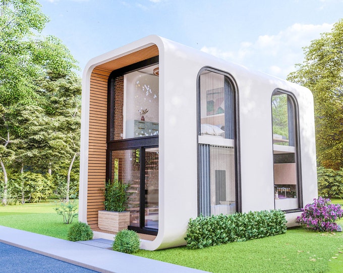 4x7 Meters Small House FLOORPLAN 2 Bedrooms House Plan Modern Small ...