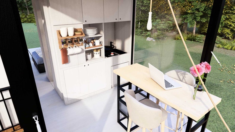 Tiny House Floorplan 2x4 Meters Small House Plan 1 Bedroom House Plan ...