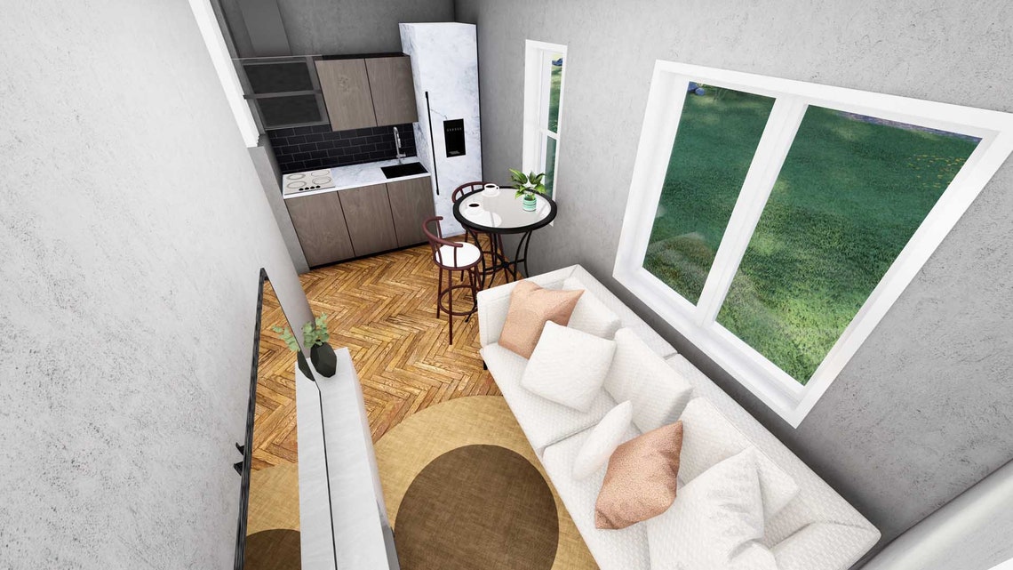 5x5 Meters Small House FLOORPLAN 1 Bedroom House Plan Modern Small ...