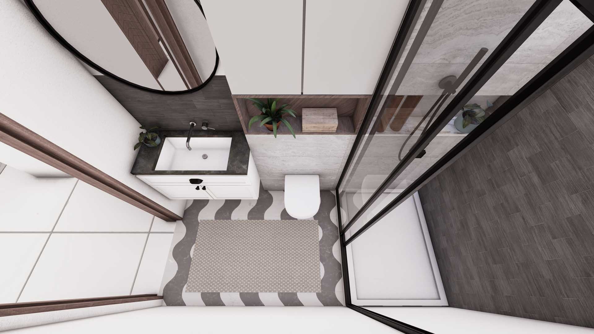 7x9 Meters Cabin House FLOORPLAN 2 Bedrooms House Plan Tiny House 1 ...