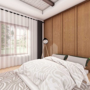 8x12 Meters Small House FLOORPLAN 2 Bedrooms House Plan Modern House 1 ...