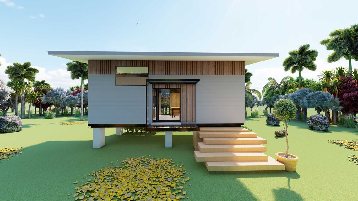 4x10 Meters Tiny House FLOORPLAN 1 Bedroom House Plan Modern Small ...