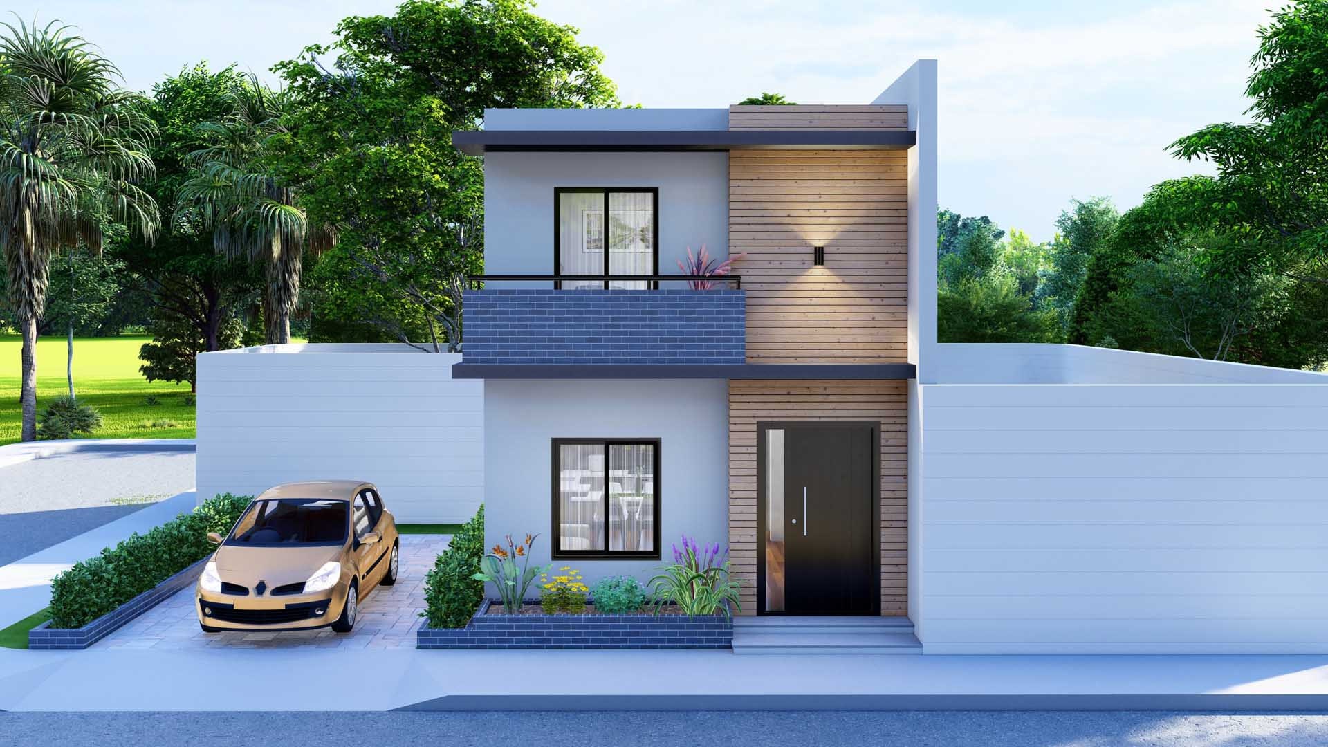 5x6 Meters Small House FLOORPLAN 1 Bedroom House Plan Modern Small ...