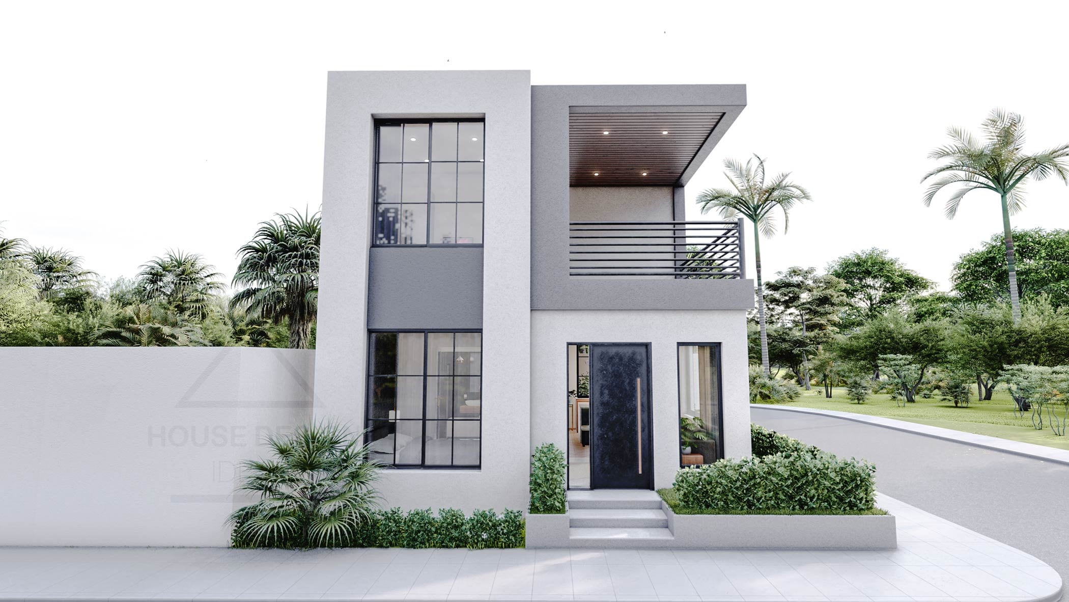 6x7 Meters Small House FLOORPLAN 3 Bedrooms House Plan Modern Small ...