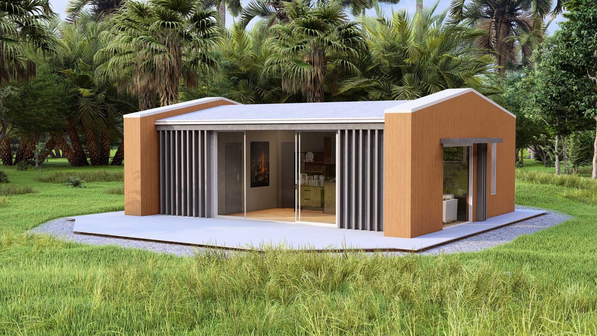 7x9 Meters Cabin House FLOORPLAN 1 Bedroom House Plan Tiny House 1 ...