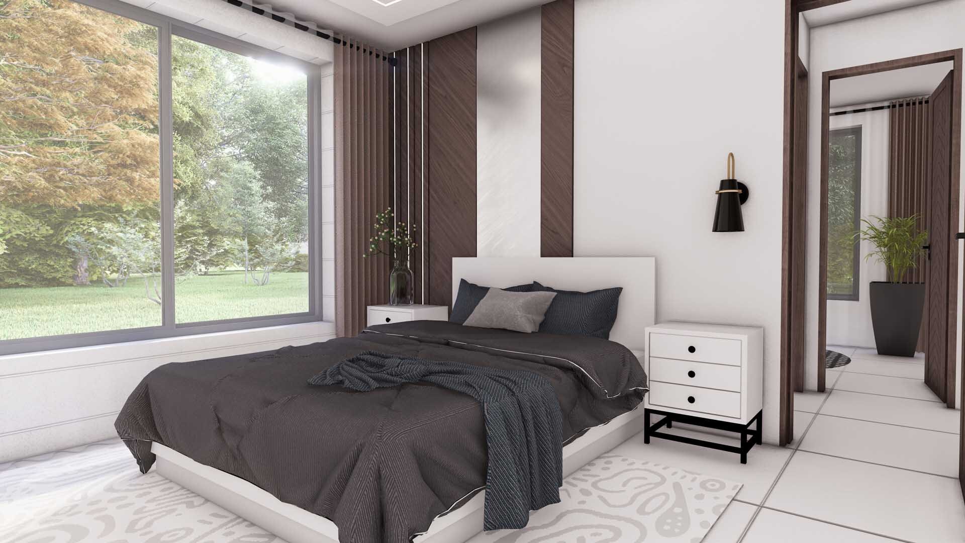 7x9 Meters Cabin House FLOORPLAN 2 Bedrooms House Plan Tiny House 1 ...