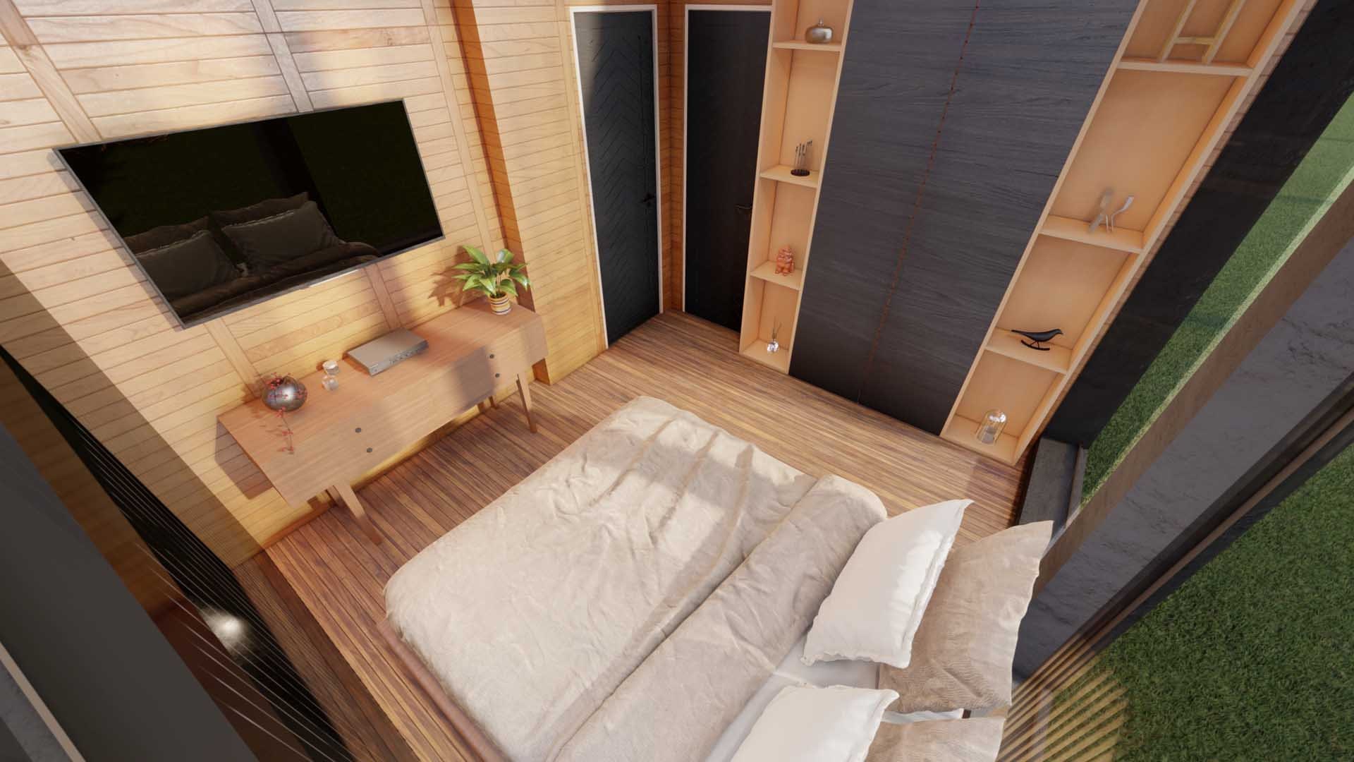 8x9 Meters Small House FLOORPLAN 1 Bedroom House Plan Modern Small ...