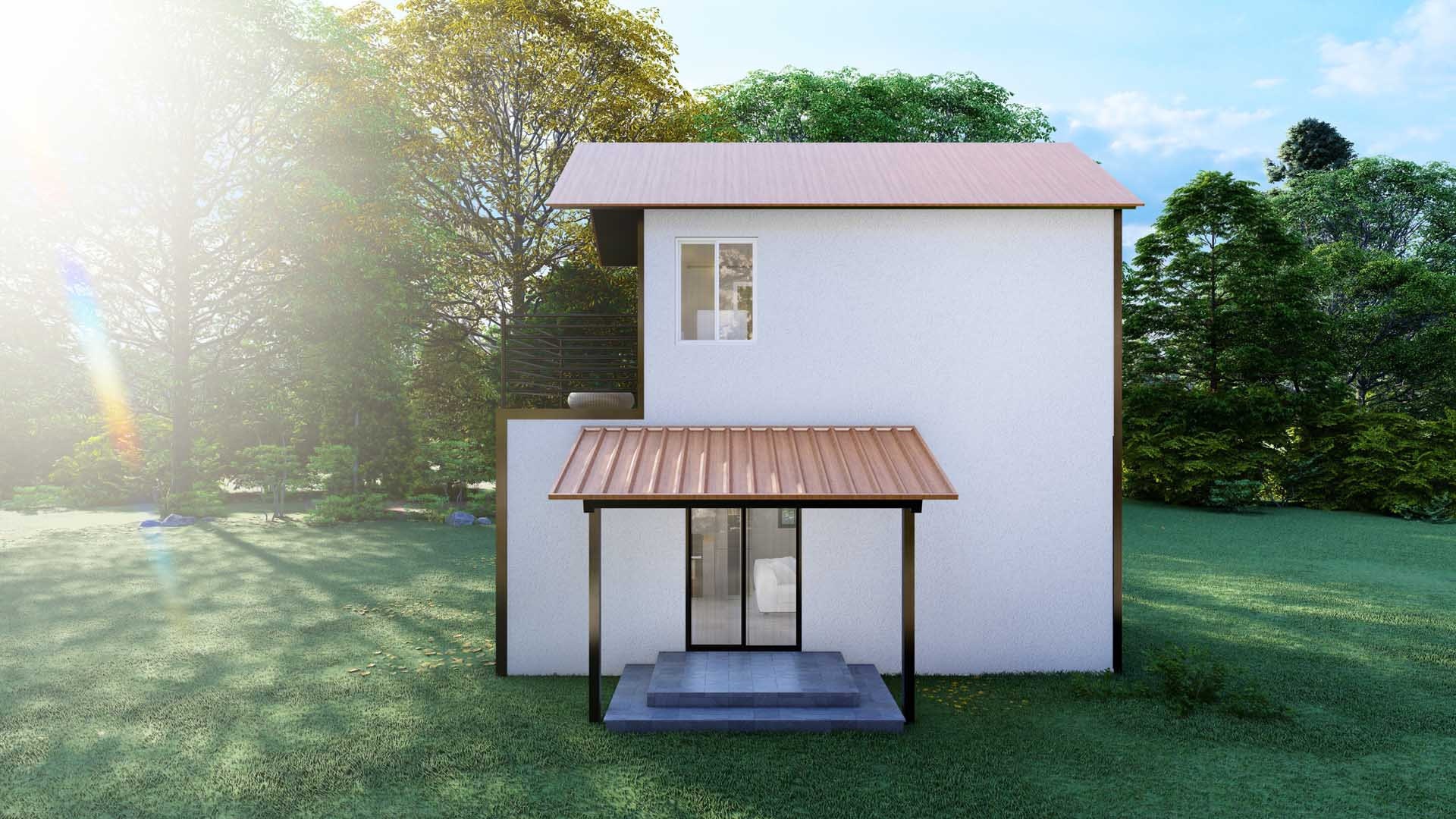 4x7 Meters Small House FLOORPLAN 1 Bedroom House Plan Modern Small ...