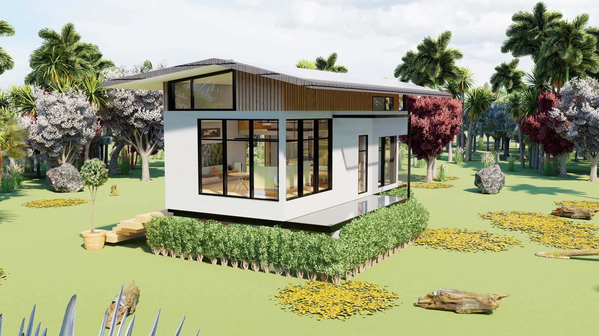 4x10 Meters Tiny House FLOORPLAN 1 Bedroom House Plan Modern Small ...