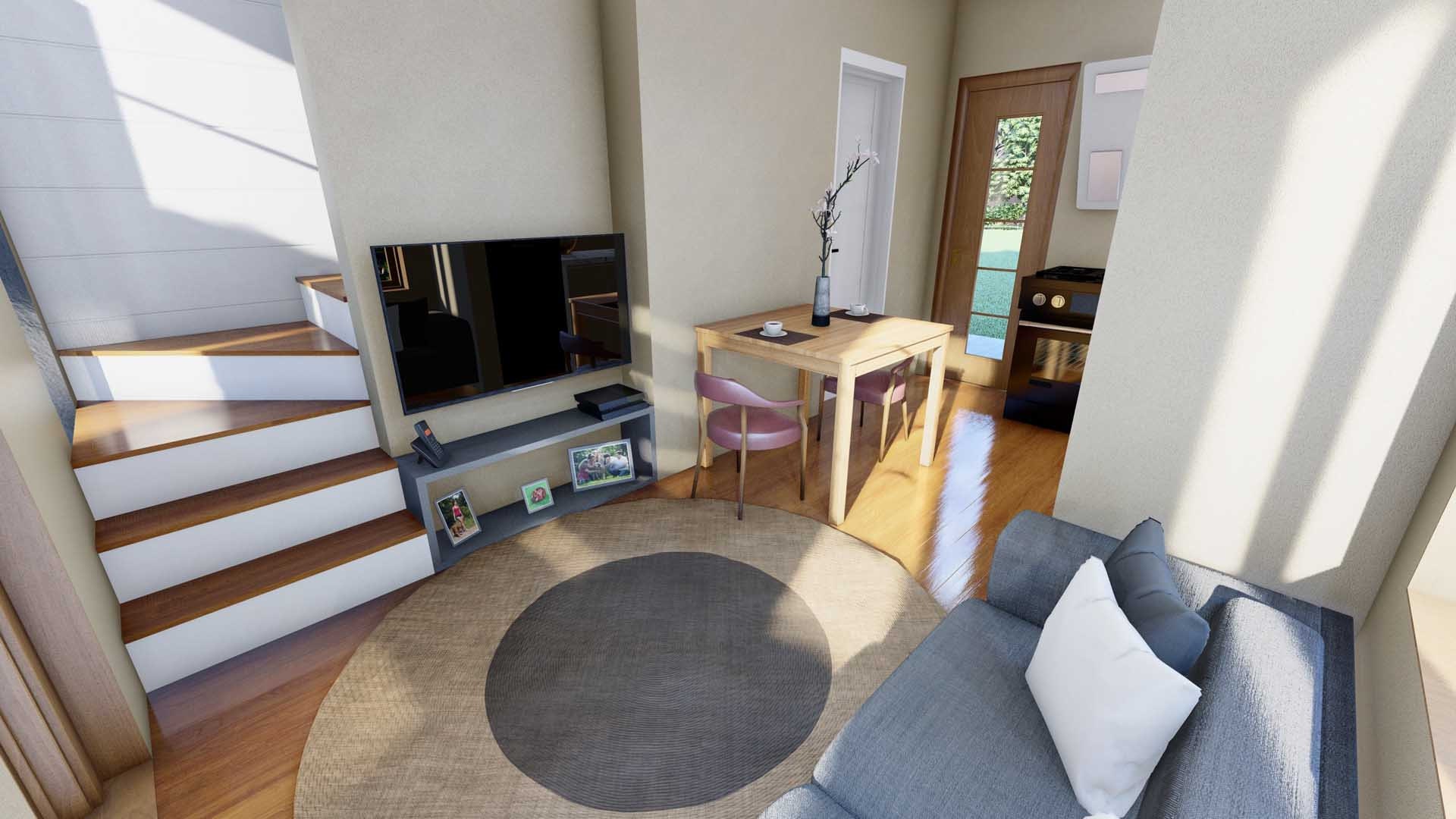 4x5 Meters Small House FLOORPLAN 1 Bedroom House Plan Modern Small ...