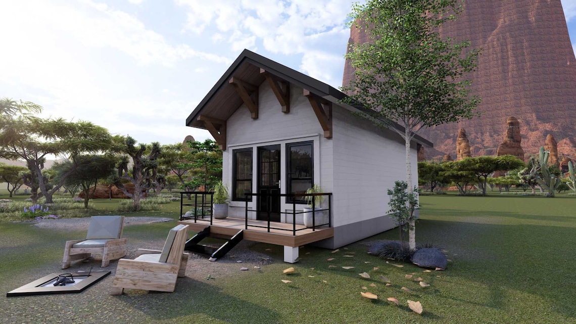 4x8 Meters Small House FLOORPLAN 1 Bedroom House Plan Modern Small ...