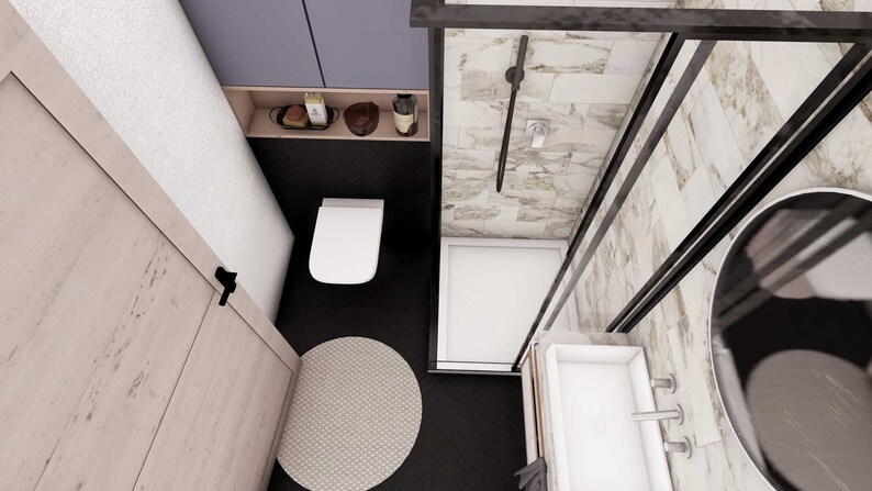 4x8 Meters Small House FLOORPLAN 1 Bedroom House Plan Modern Small ...