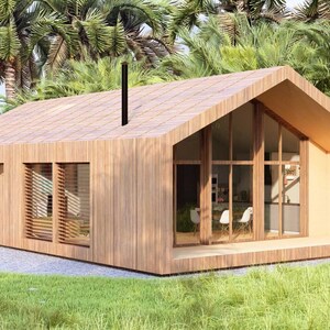 8x10 Meters Small House FLOORPLAN 2 Bedrooms House Plan Modern Small ...