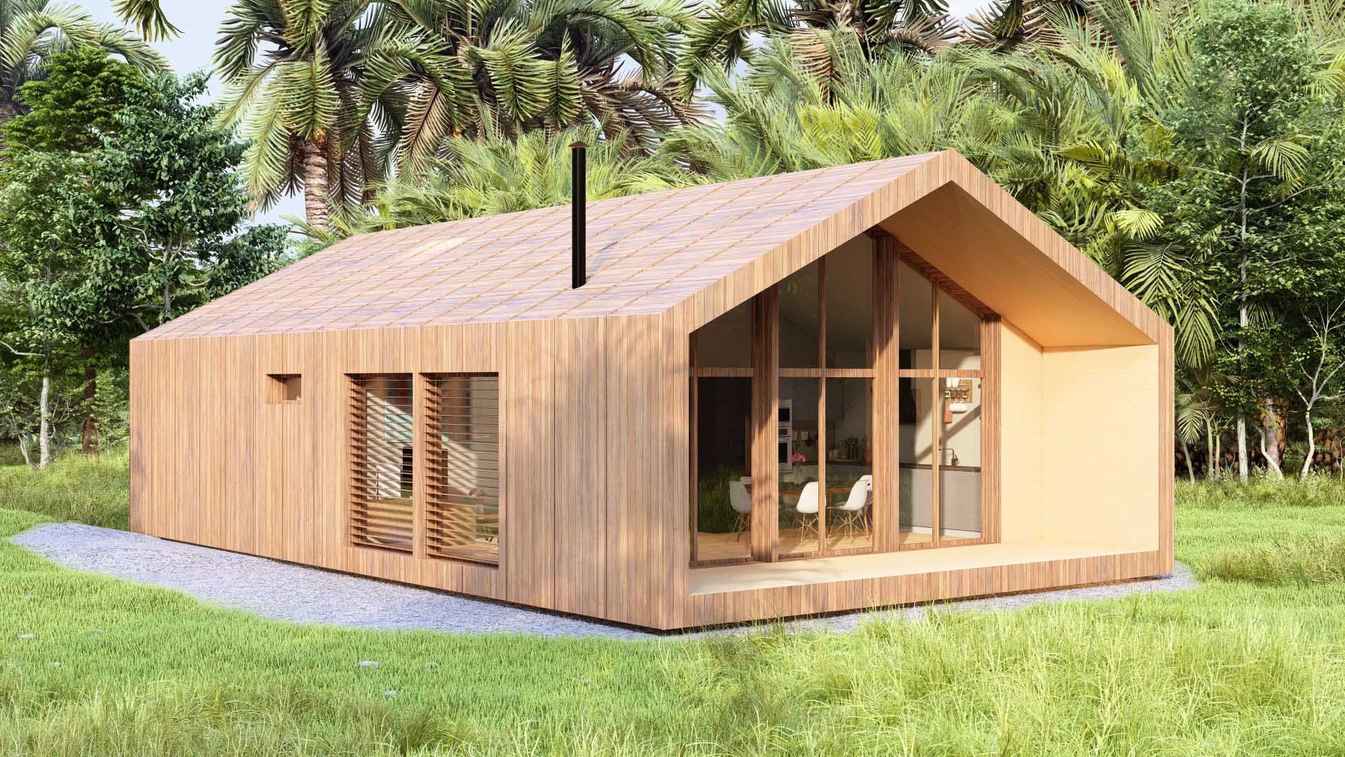 8x10 Meters Small House FLOORPLAN 2 Bedrooms House Plan Modern Small ...