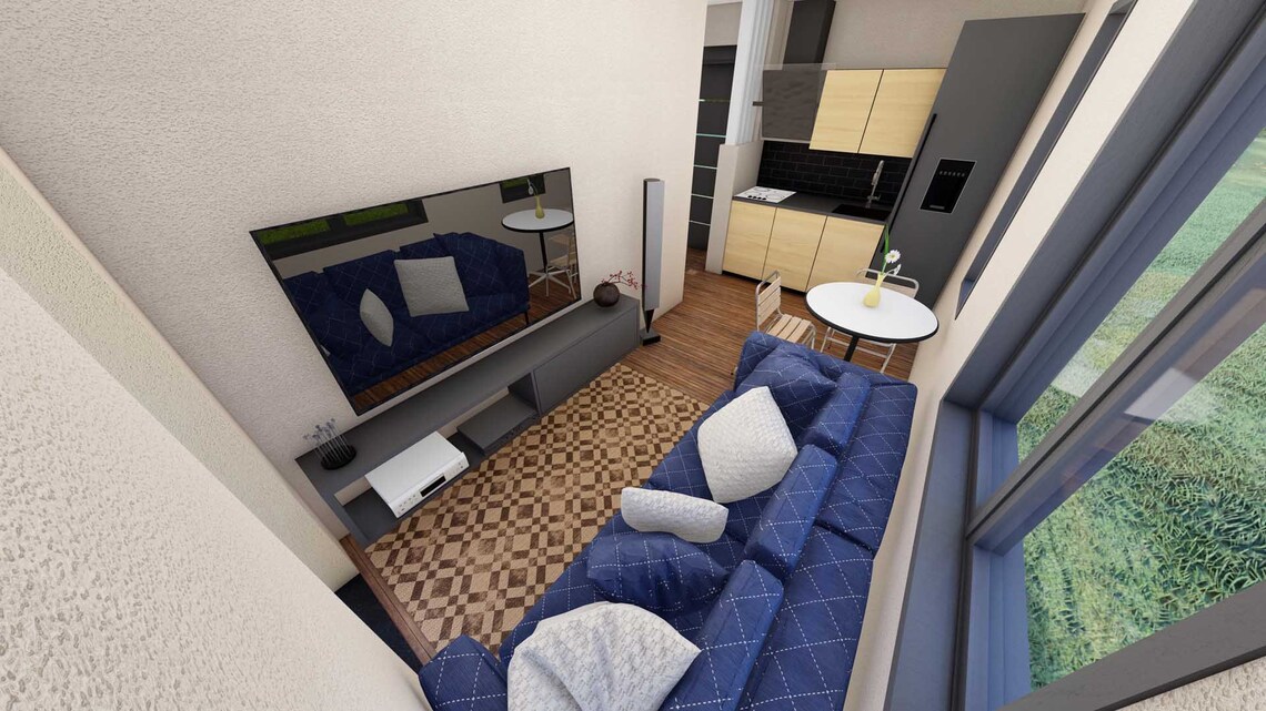 5x5 Meters Small House FLOORPLAN 1 Bedroom House Plan Modern Small ...