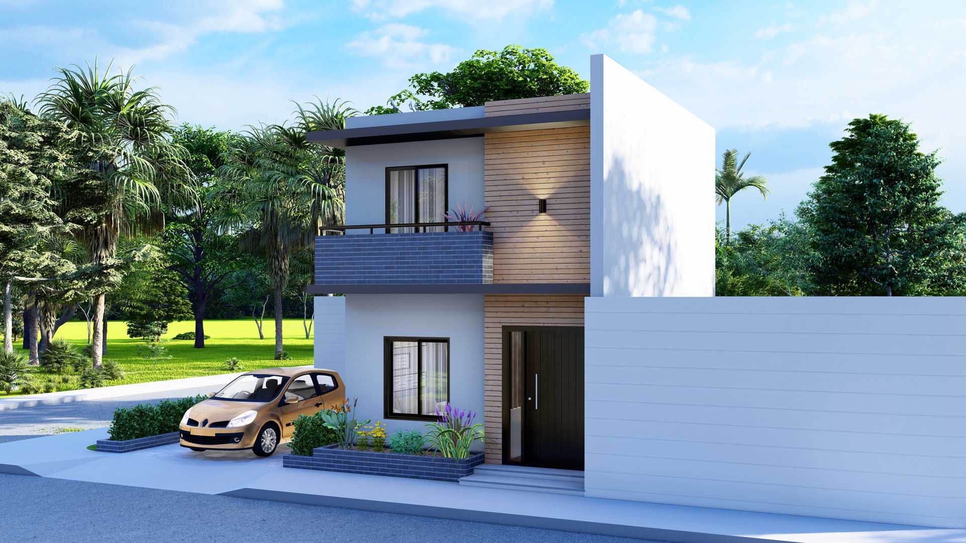 5x6 Meters Small House FLOORPLAN 1 Bedroom House Plan Modern Small ...