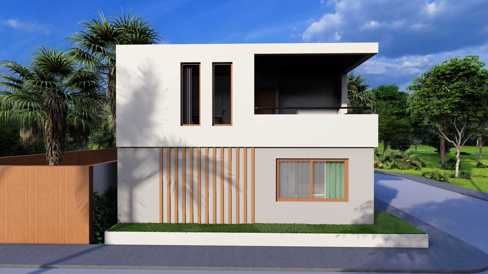 7x9 Meters Small House FLOORPLAN 3 Bedroom House Plan Modern Small ...