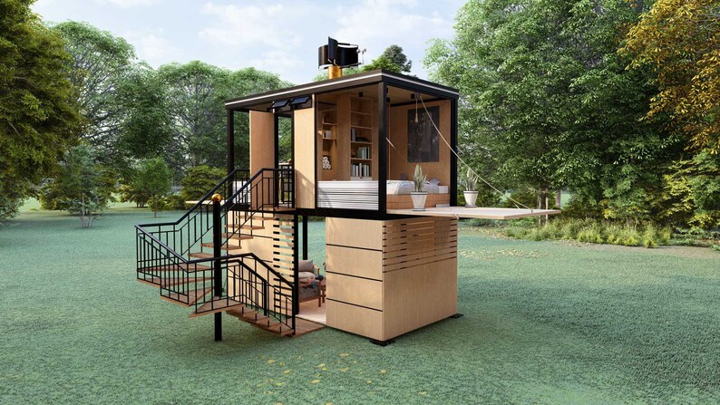 Tiny House Floorplan 2x4 Meters Small House Plan 1 Bedroom House Plan ...