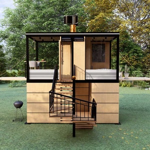 Tiny House Floorplan 2x4 Meters Small House Plan 1 Bedroom House Plan ...