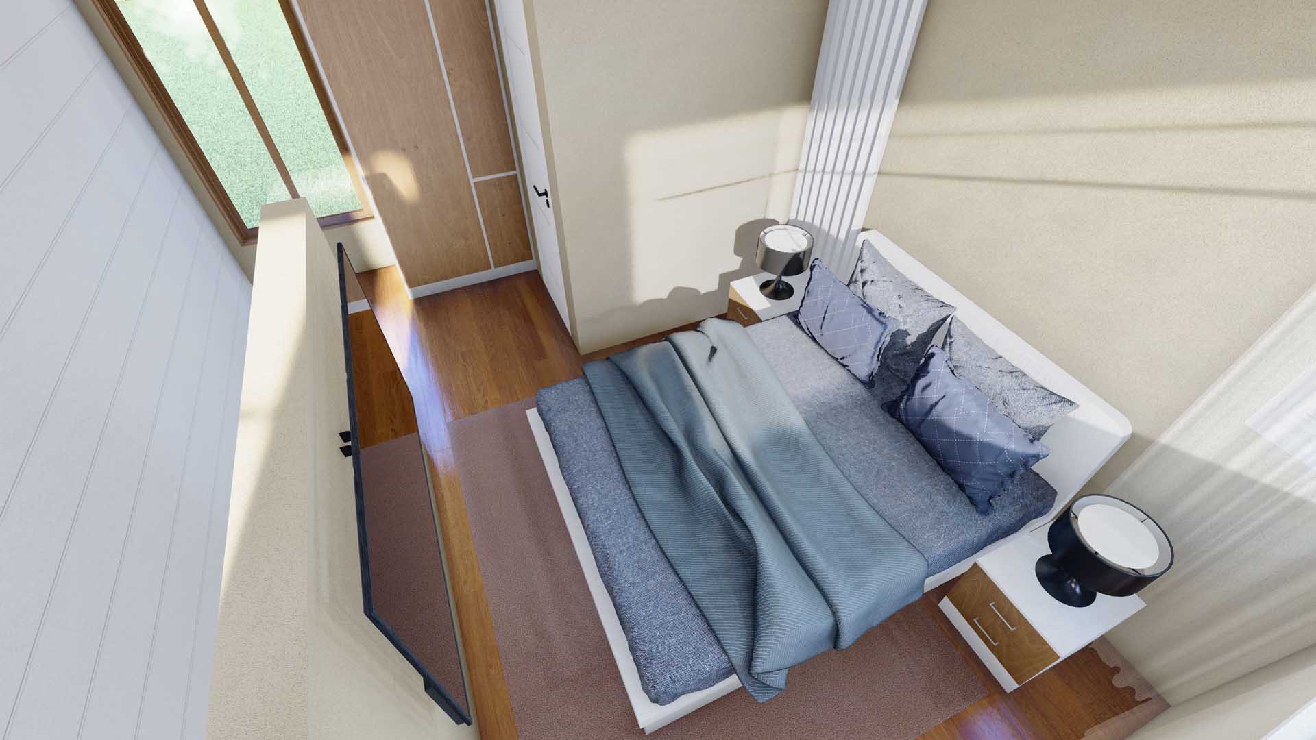 4x5 Meters Small House FLOORPLAN 1 Bedroom House Plan Modern Small ...