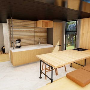 4x10 Meters Tiny House FLOORPLAN 1 Bedroom House Plan Modern Small ...