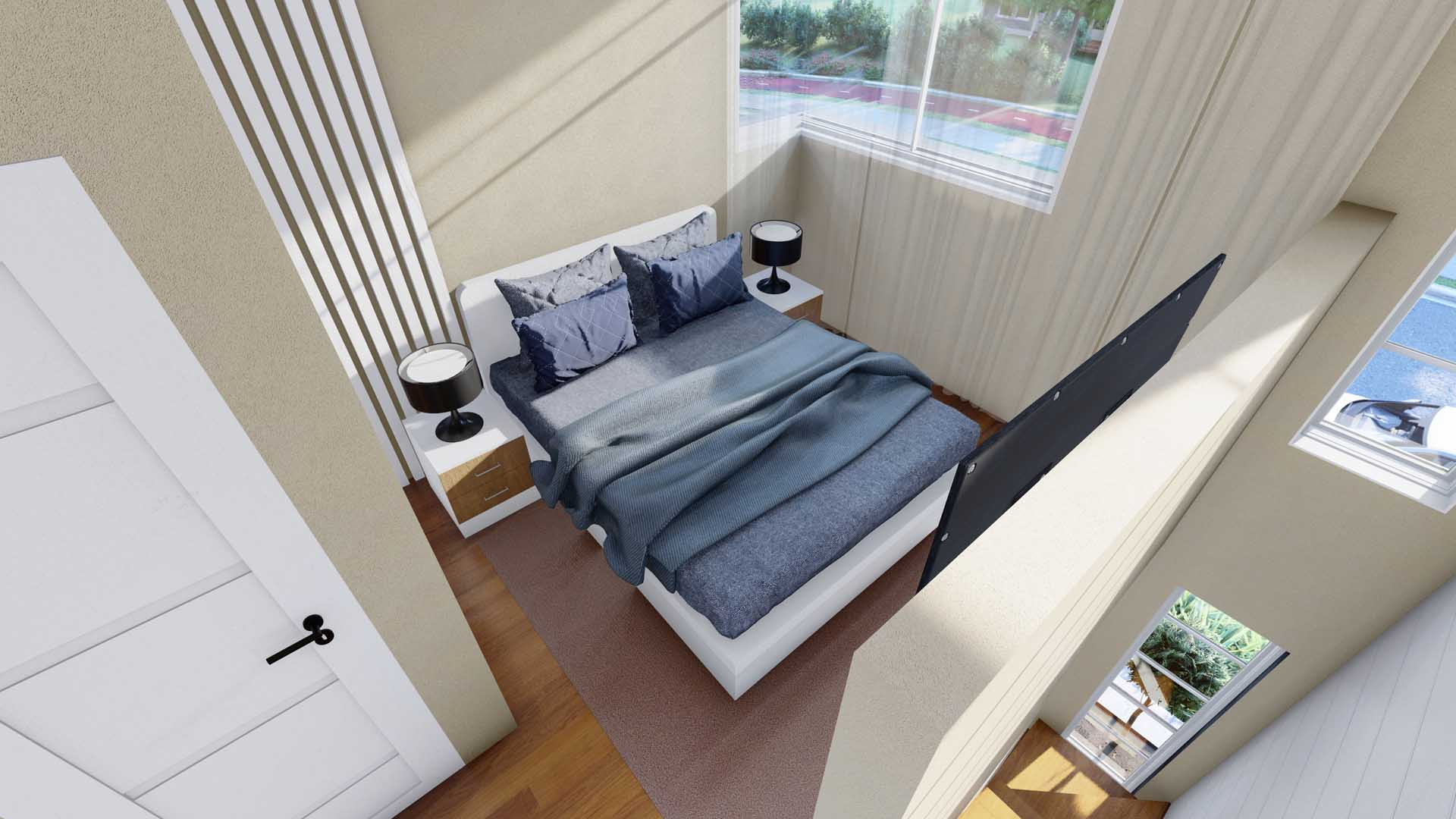 4x5 Meters Small House FLOORPLAN 1 Bedroom House Plan Modern Small ...