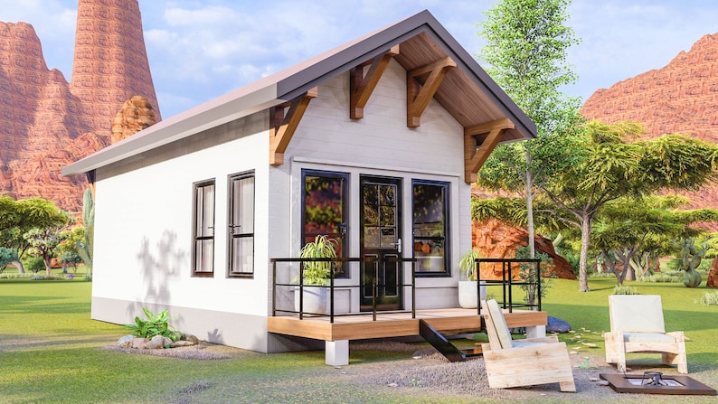 4x8 Meters Small House FLOORPLAN 1 Bedroom House Plan Modern Small ...