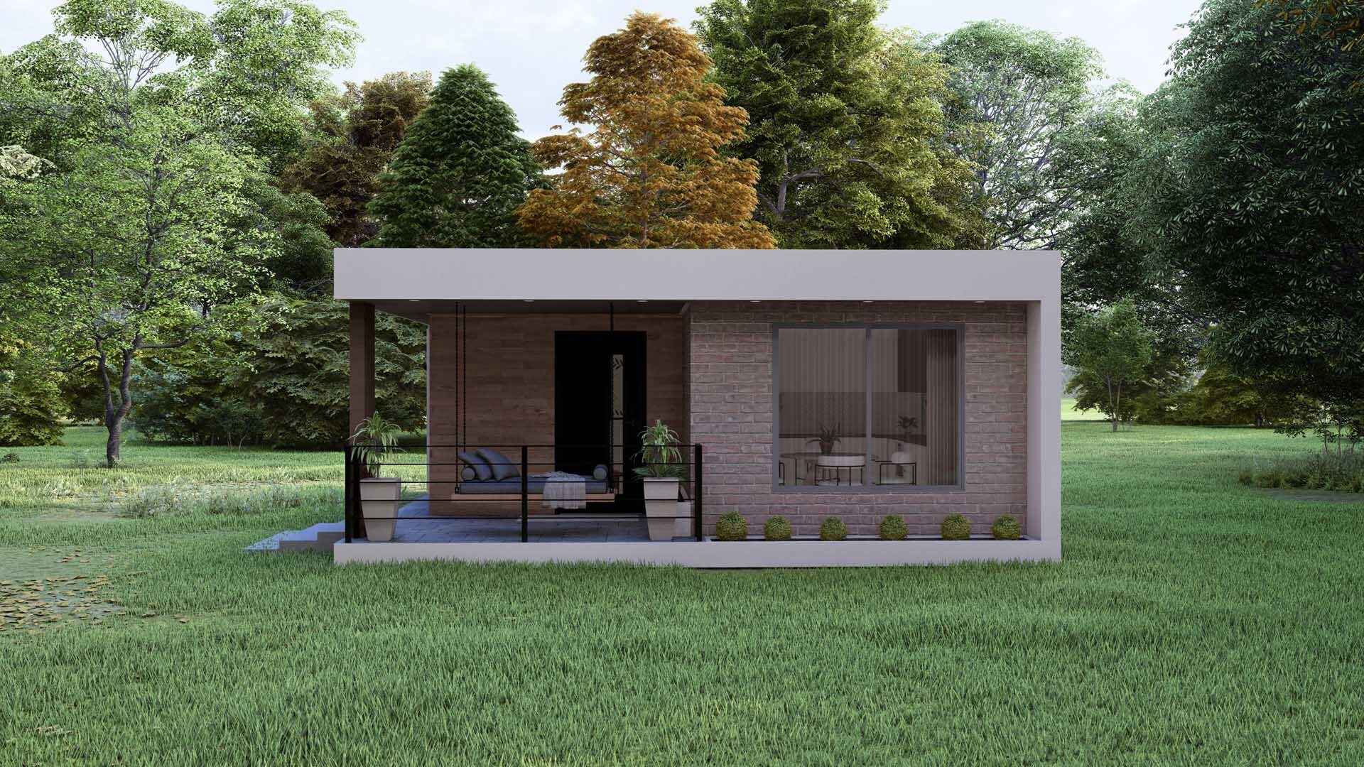 7x9 Meters Cabin House FLOORPLAN 2 Bedrooms House Plan Tiny House 1 ...