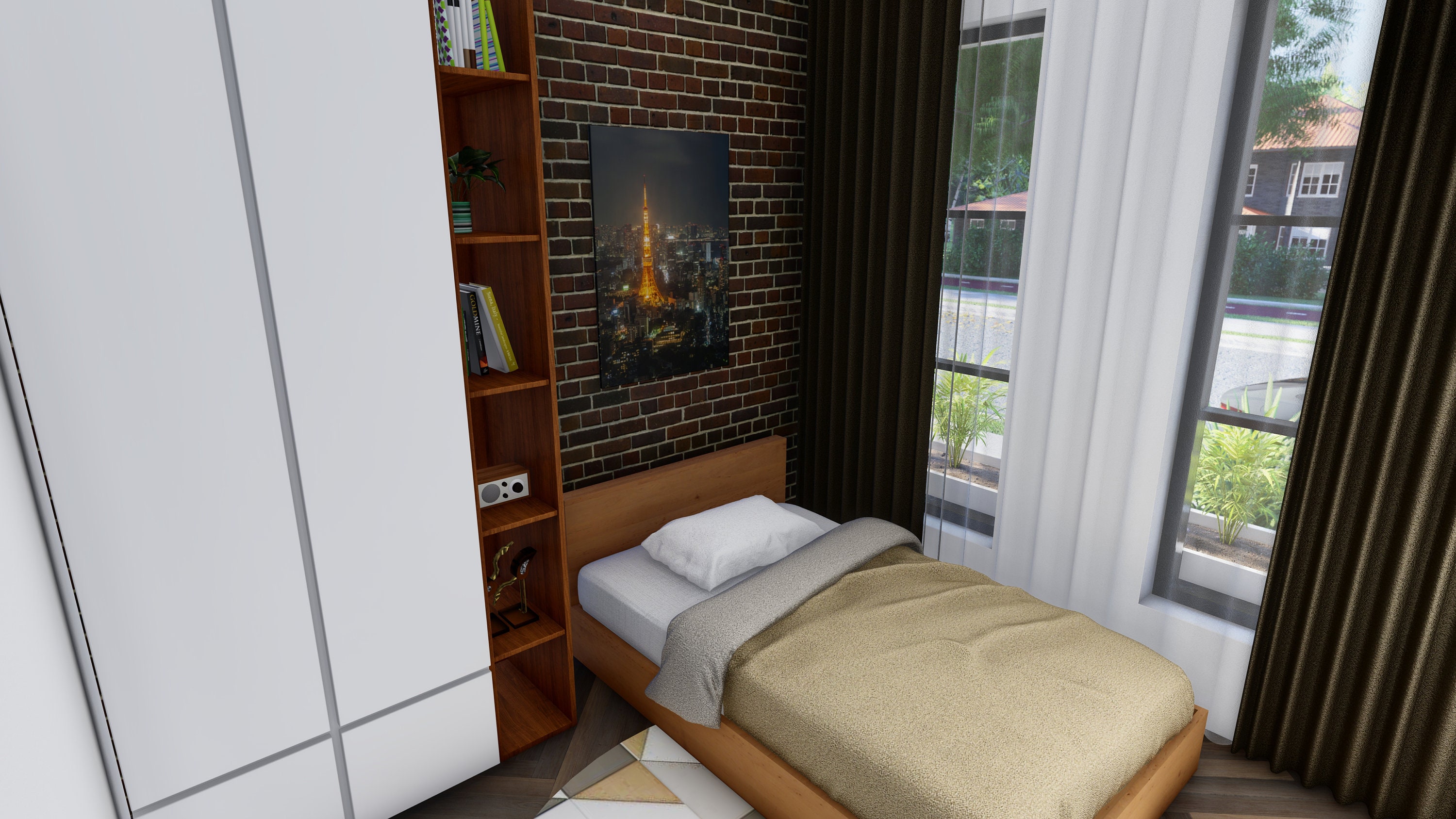 7x8 Meters Small House FLOORPLAN 4 Bedrooms House Plan - Etsy