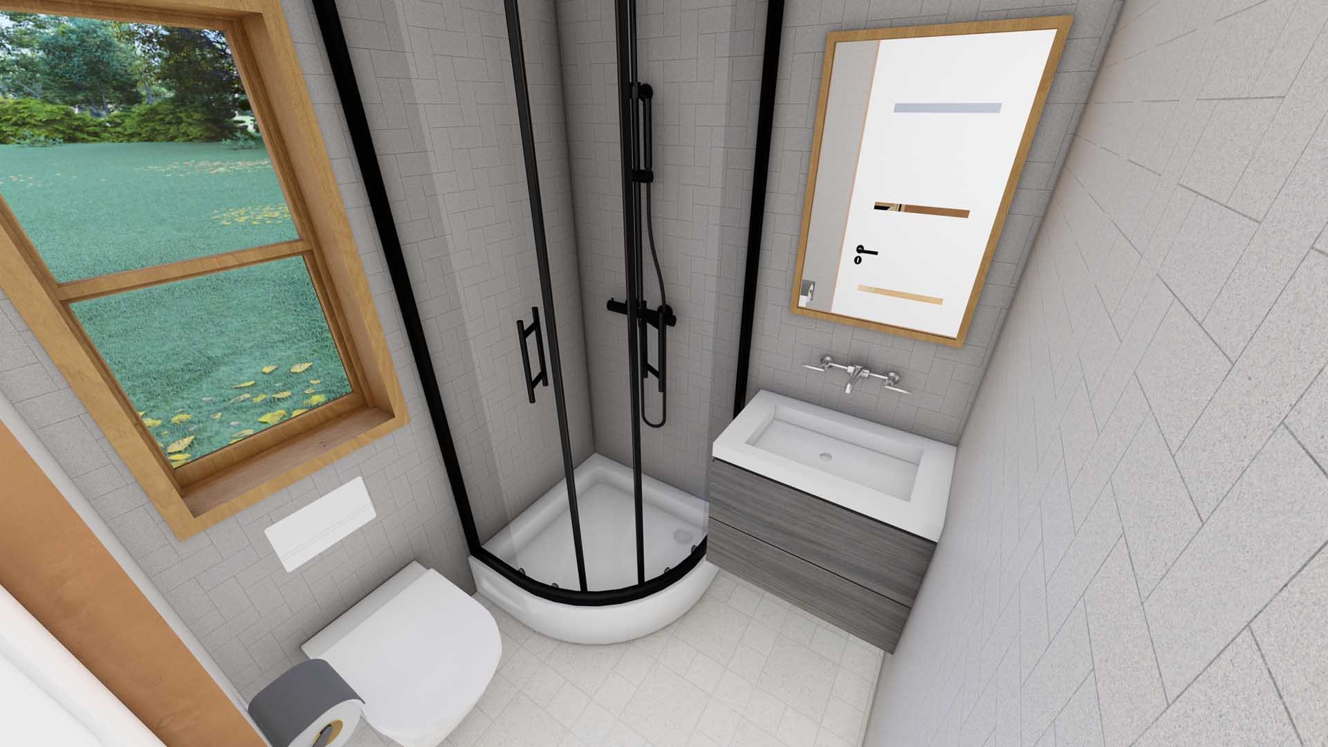 5x5 Meters Small House FLOORPLAN 1 Bedroom House Plan Modern Small ...