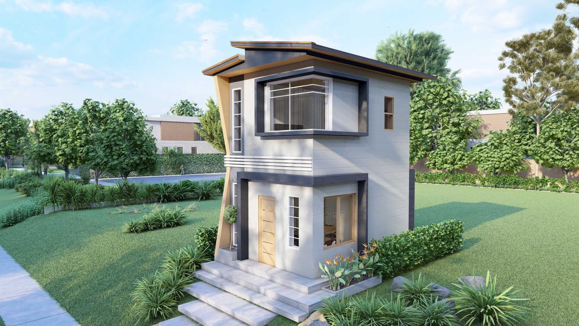 4x5 Meters Small House FLOORPLAN 1 Bedroom House Plan Modern Small ...