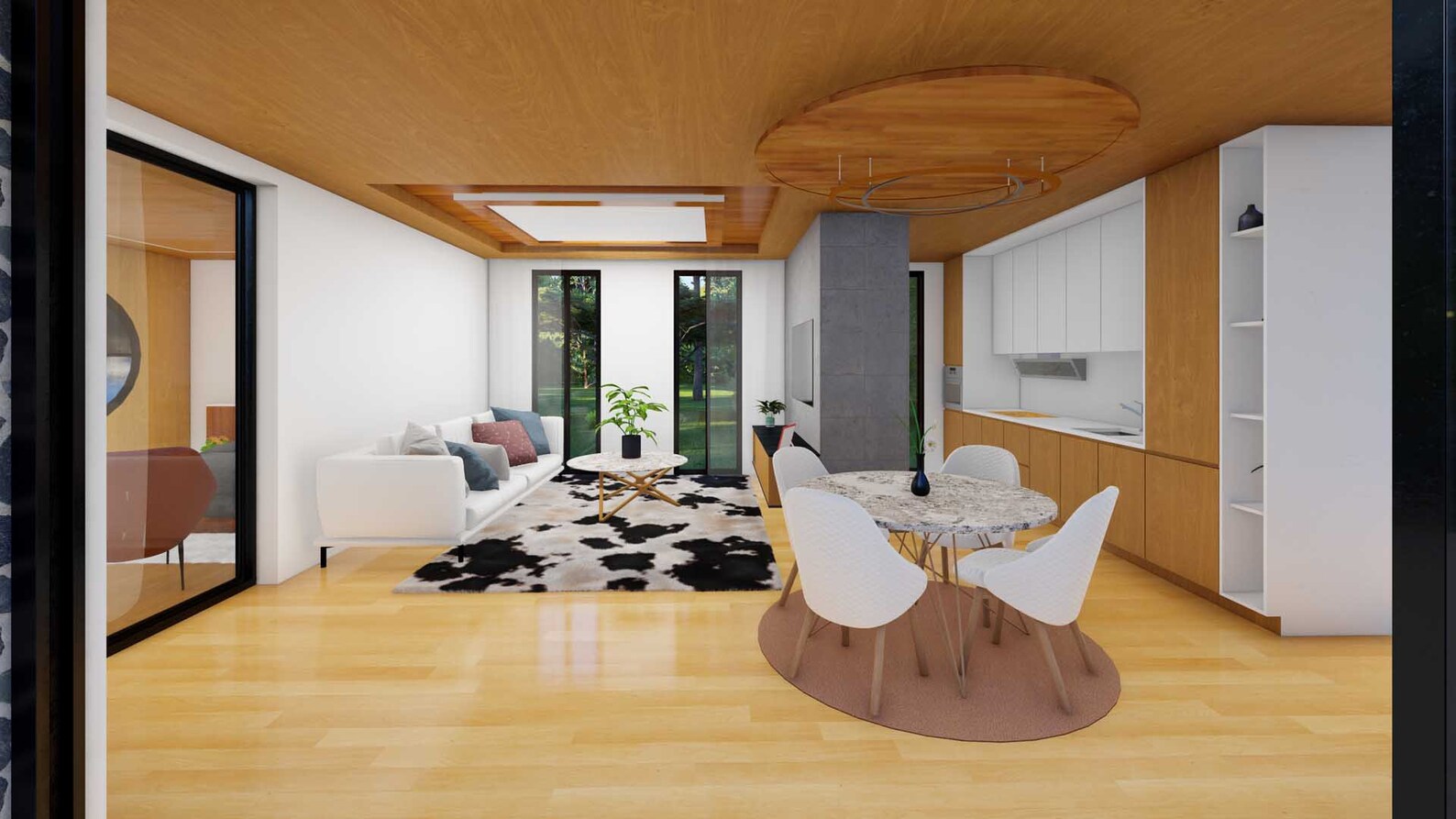 6x16 Meters Modern House FLOORPLAN 2 Bedrooms House Plan Modern Small ...