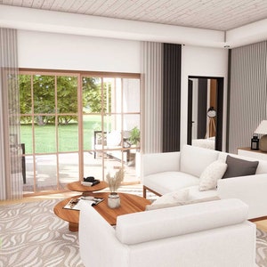 8x12 Meters Small House FLOORPLAN 2 Bedrooms House Plan Modern House 1 ...