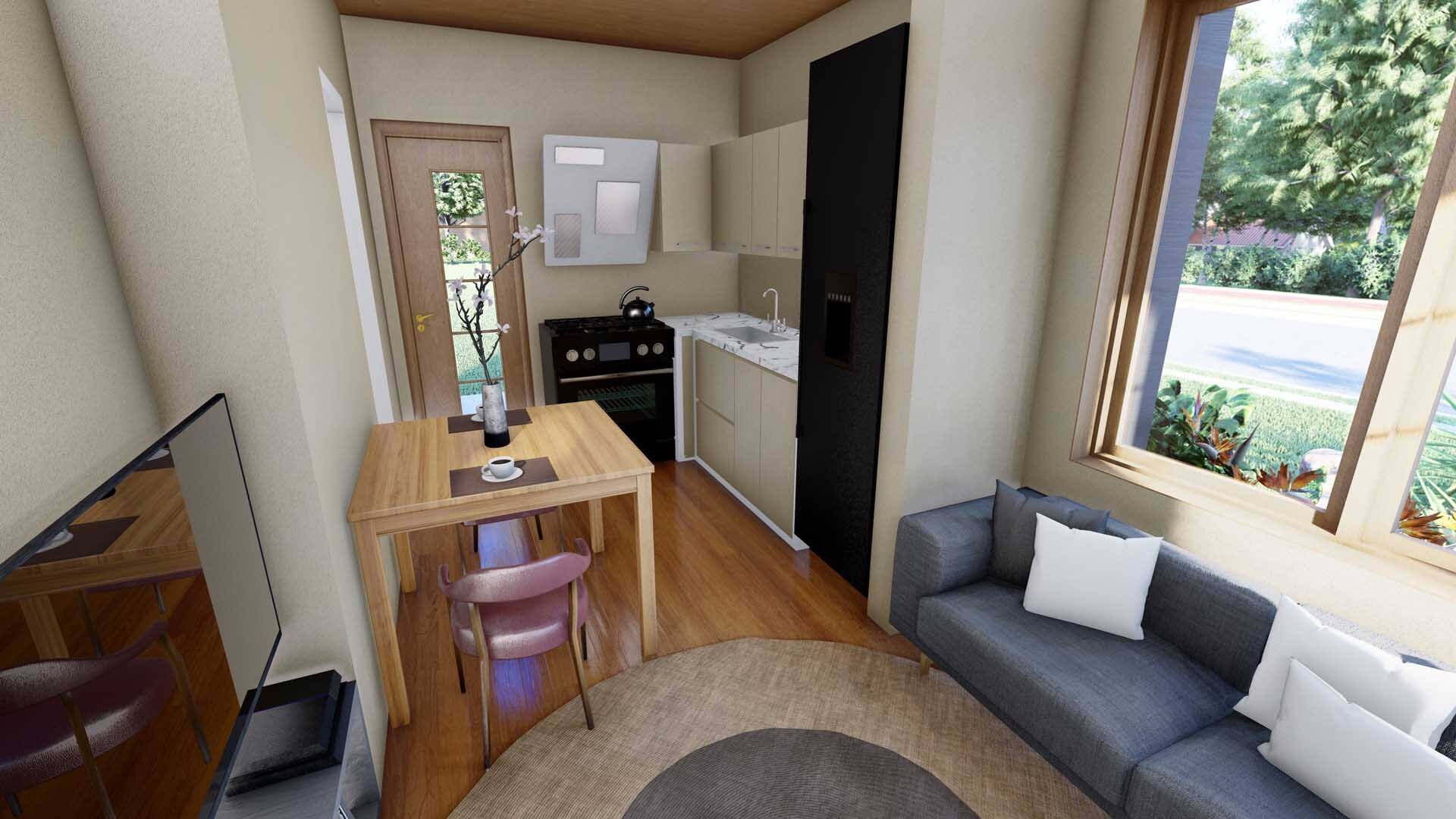 4x5 Meters Small House FLOORPLAN 1 Bedroom House Plan Modern Small ...