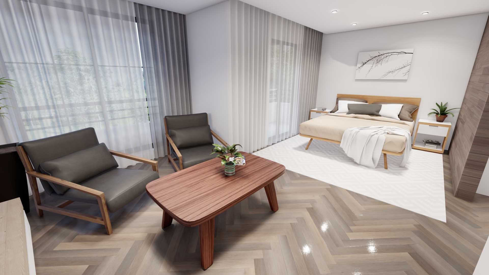 6x7 Meters Small House FLOORPLAN 4 Bedroom House Plan Modern House 3 ...