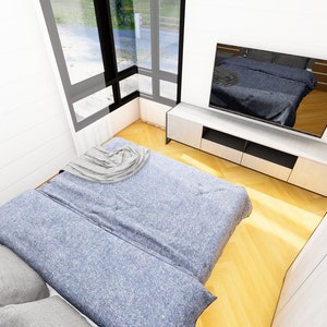 7x11 Meters Small House FLOORPLAN 2 Bedrooms House Plan Modern Small ...